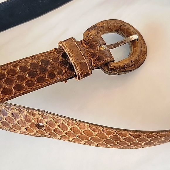 Accessories | Vintage Genuine Snake Skin Belt | Poshmark